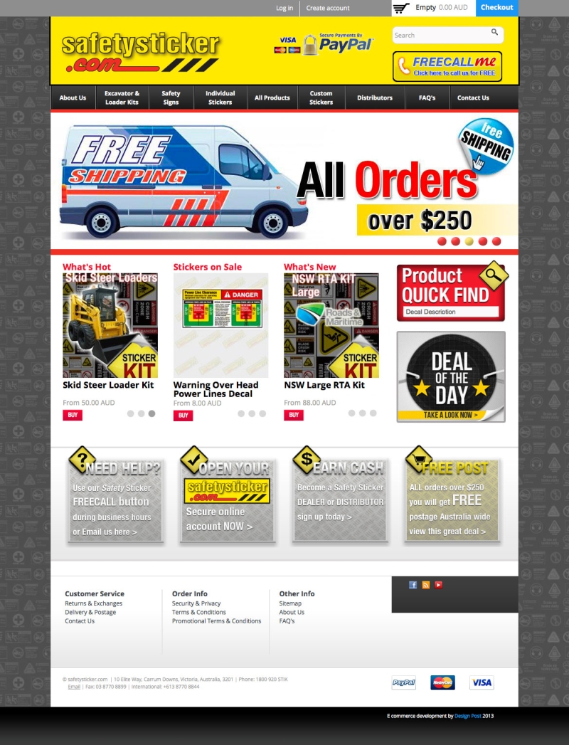 Safety Sticker Website | Design Post Digital